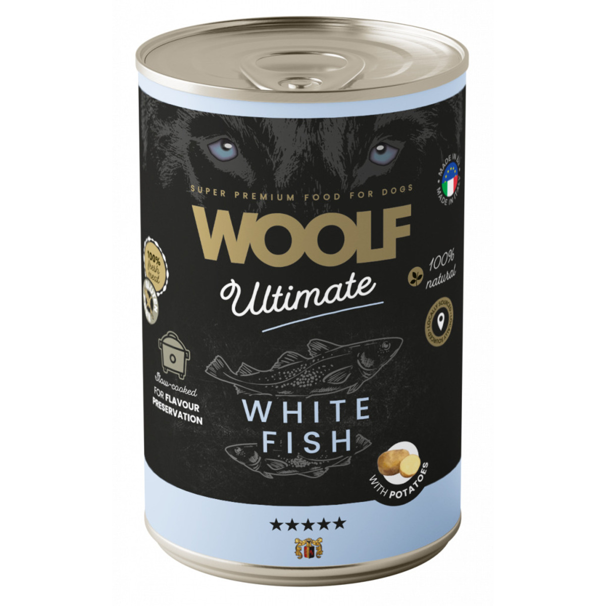 WOOLF Ultimate Canned - bela riba 400g
