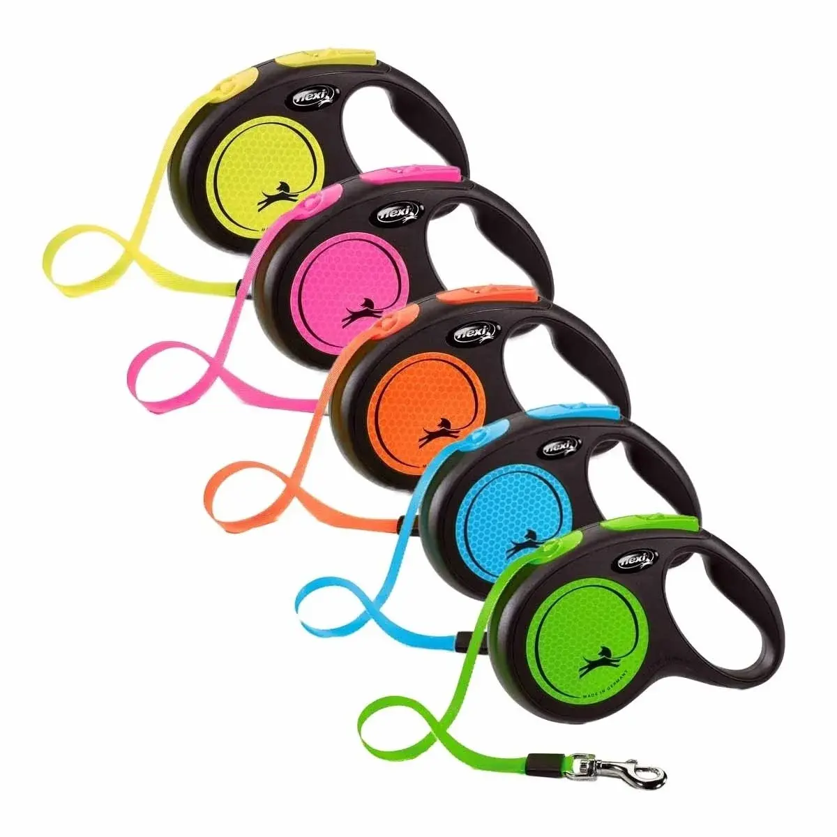 Flexi New Neon M do 25kg - 5m trak (različne barve)